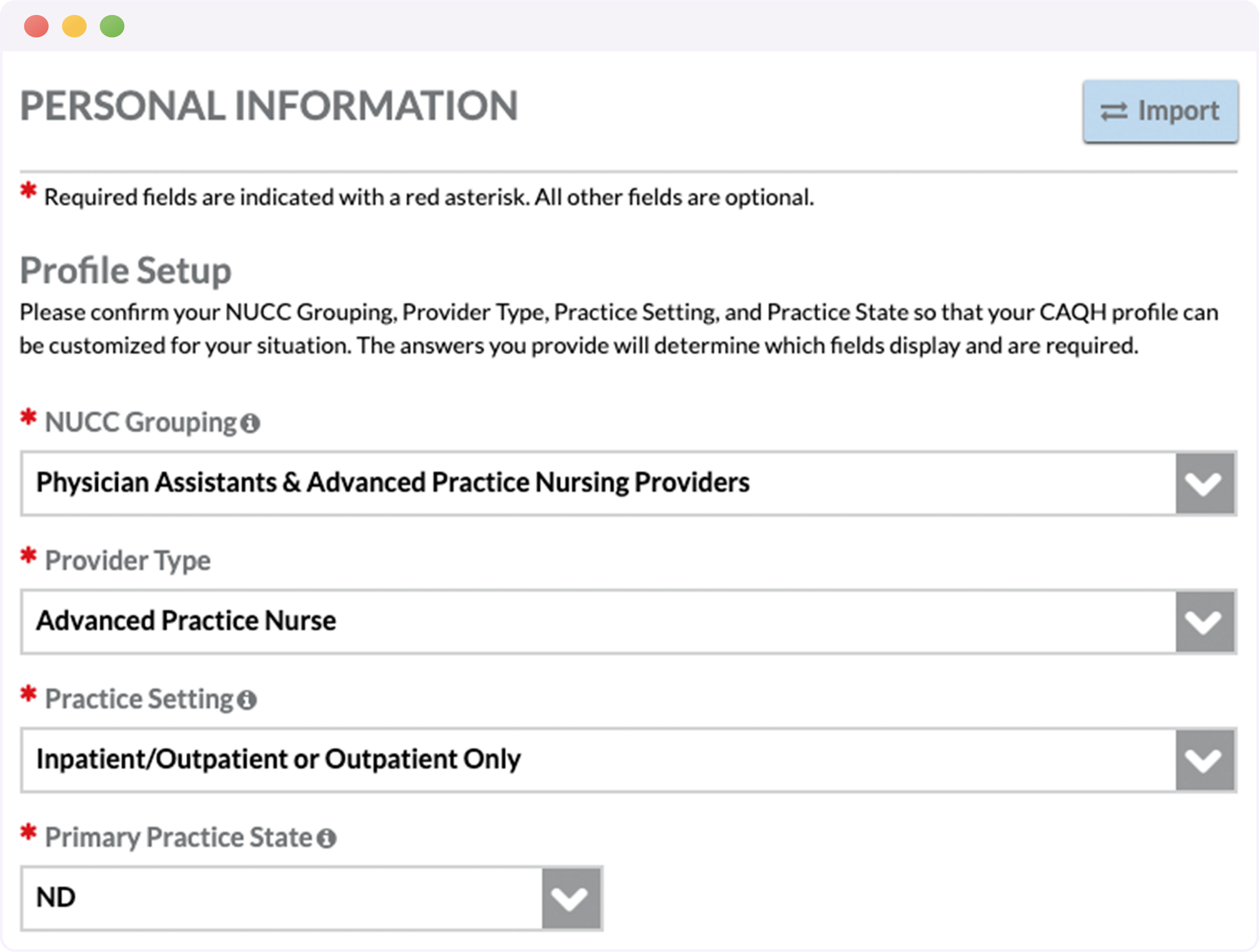 CAQH Profile Guide - North Dakota – Rula NP