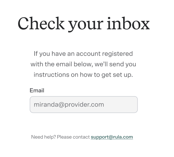 Setting up your Rula provider portal account – Rula NP