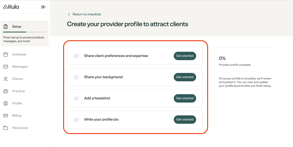 Setting up your Rula provider portal account – Rula NP